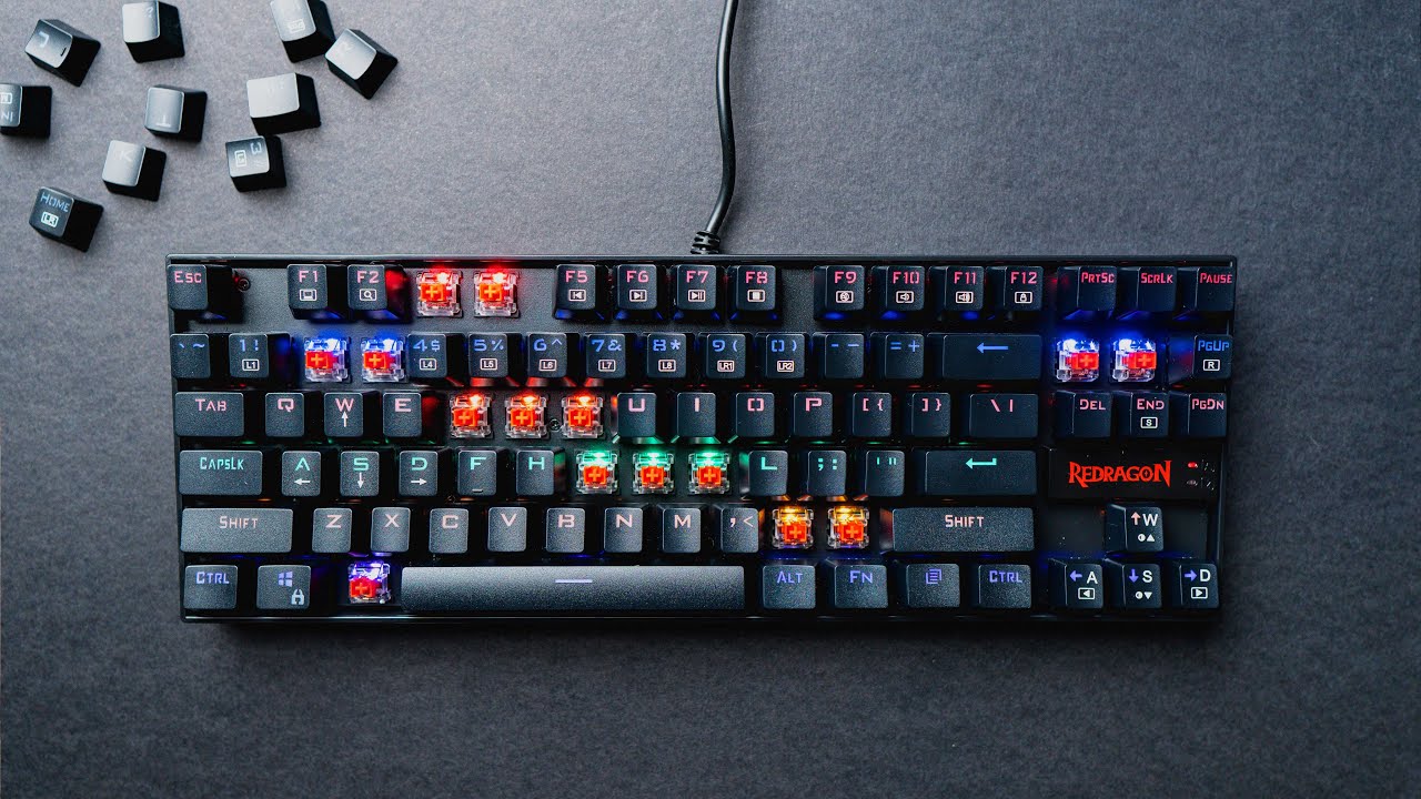Redragon K552 Kumara Mechanical TKL Gaming Keyboard Unboxing 4K POV ...