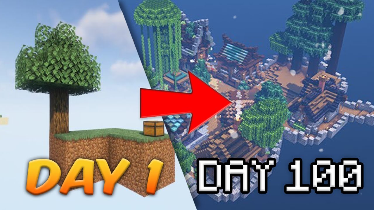 Skyblock Timelapse 100 DAYS | Part #1 | Minecraft - YouTube