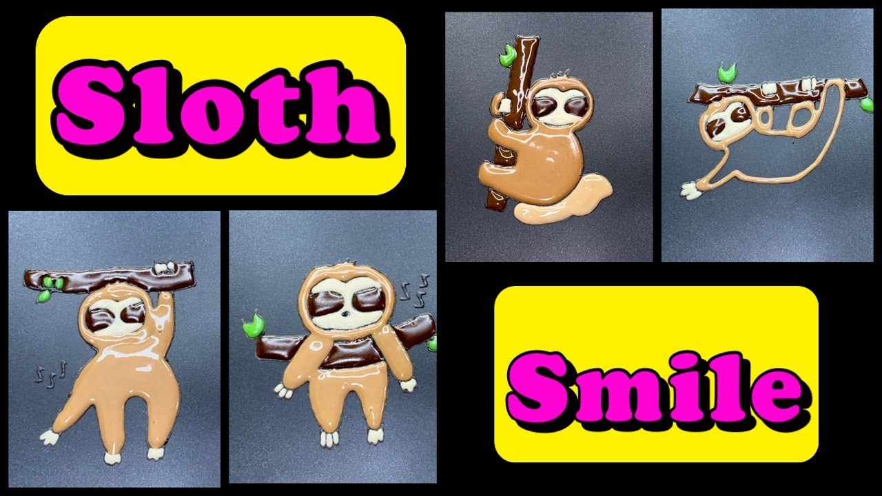 Cute Sloth Pancake Art - Happy, Sleep, Relax, Smile I Rainbow Pancake ...