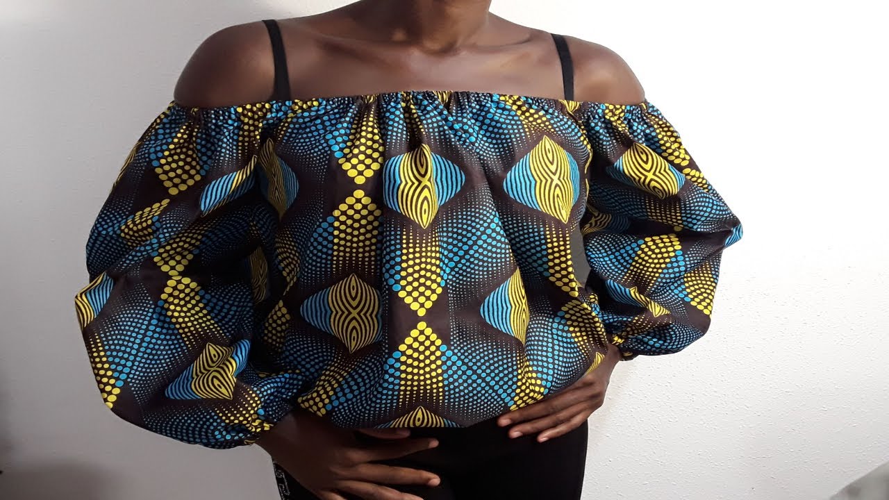 How To Make Puff Top/ How To Cut Puff Top/ Off Shoulder Top - YouTube