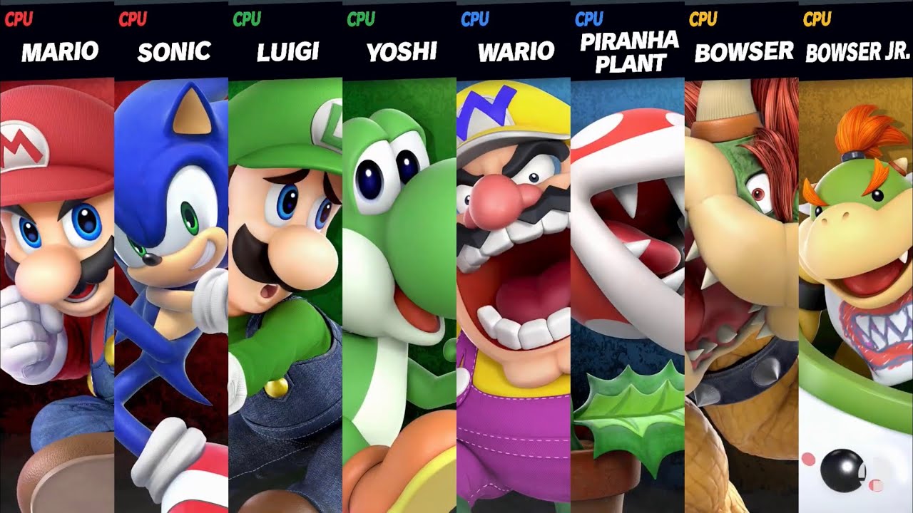 Super Smash Bros. Ultimate - Happy Mar10 Day + Sonic (4 Team Battle ...