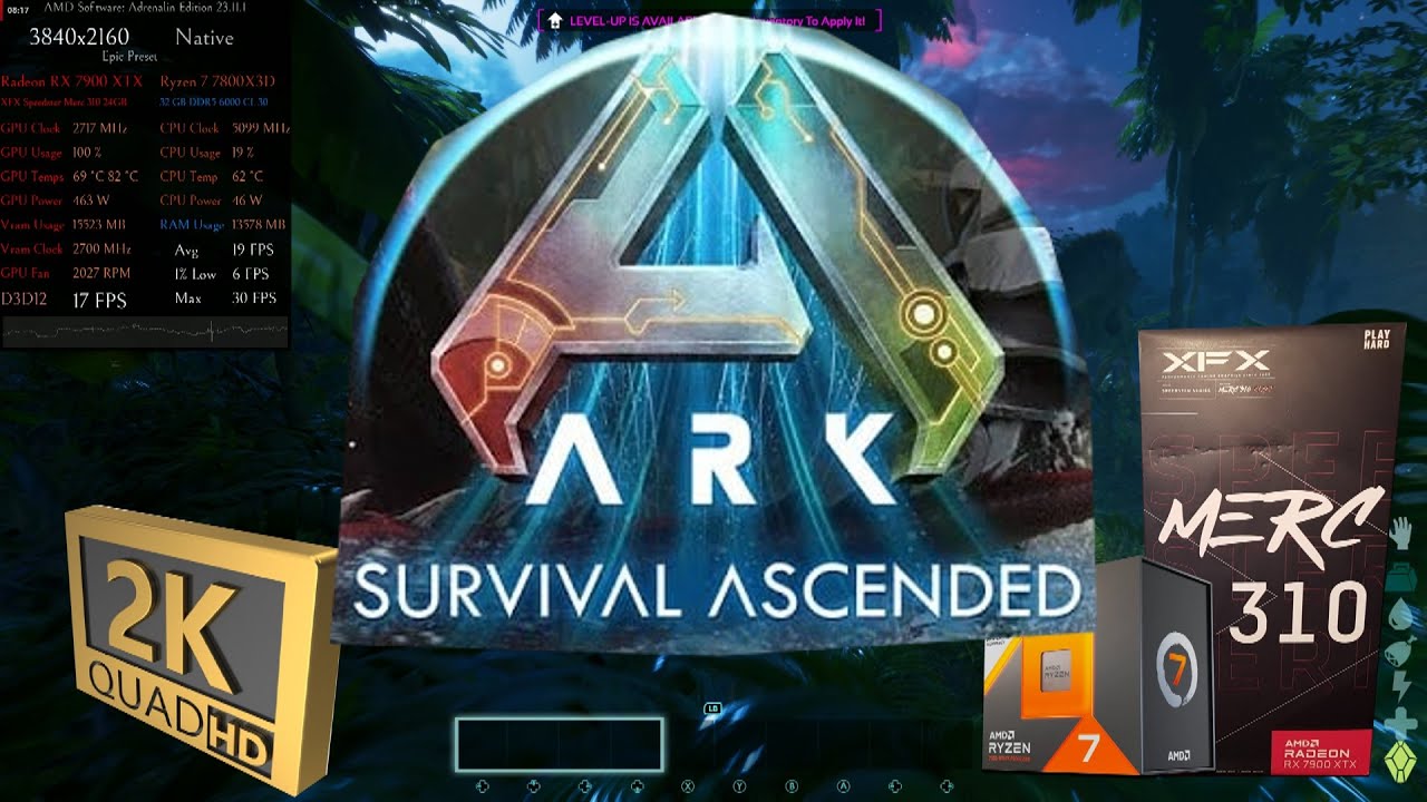 7900 XTX 🖥️ 7800X3D 🎮 ARK: Survival Ascended "UE5" @ 1440p Native ...