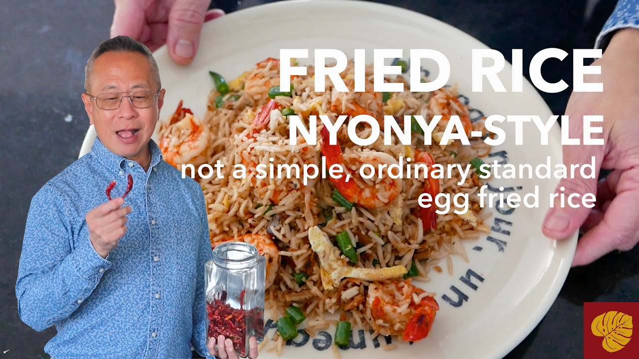 How to use leftover rice idea | Fried rice nyonya-style | egg fried ...