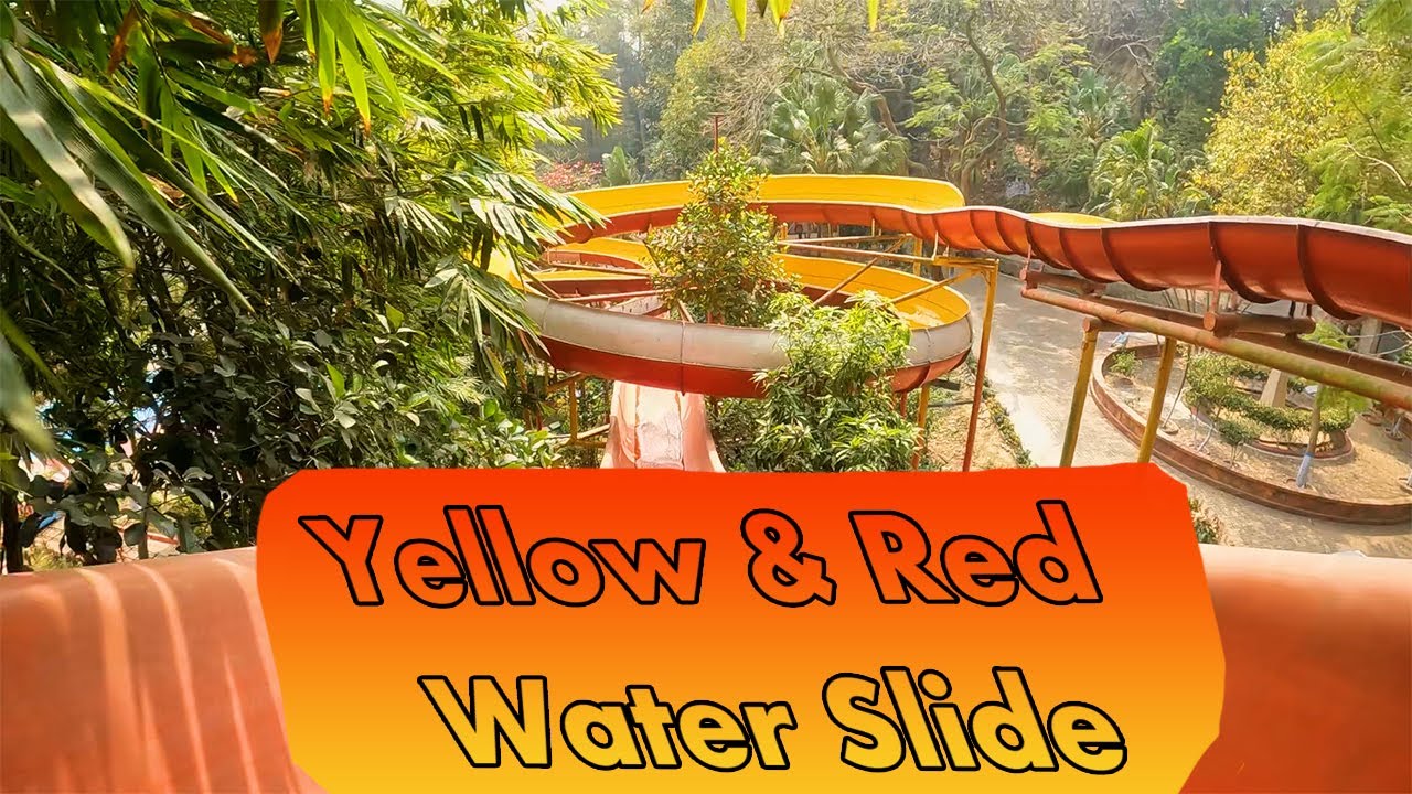 Yellow & Red Water Slide at Foy's Lake - আমরা ভিজে শেষ তবে মজা ছিলো ...