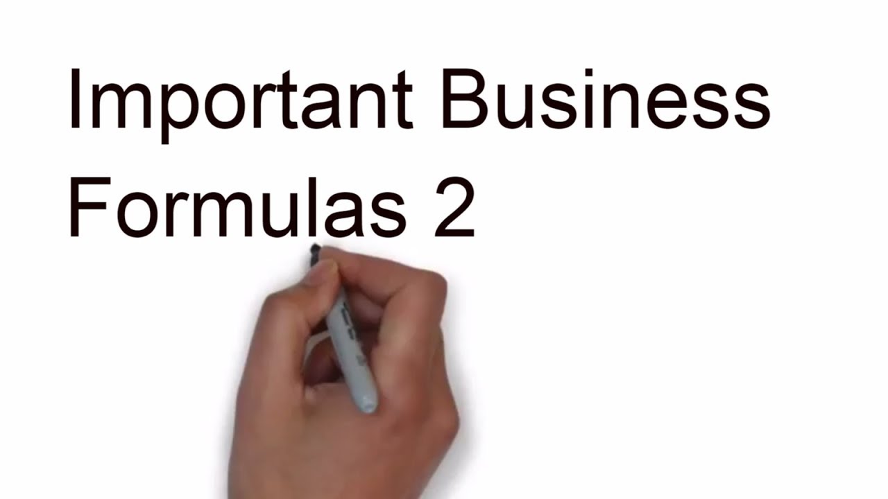 Important Business Formulas 2 - YouTube