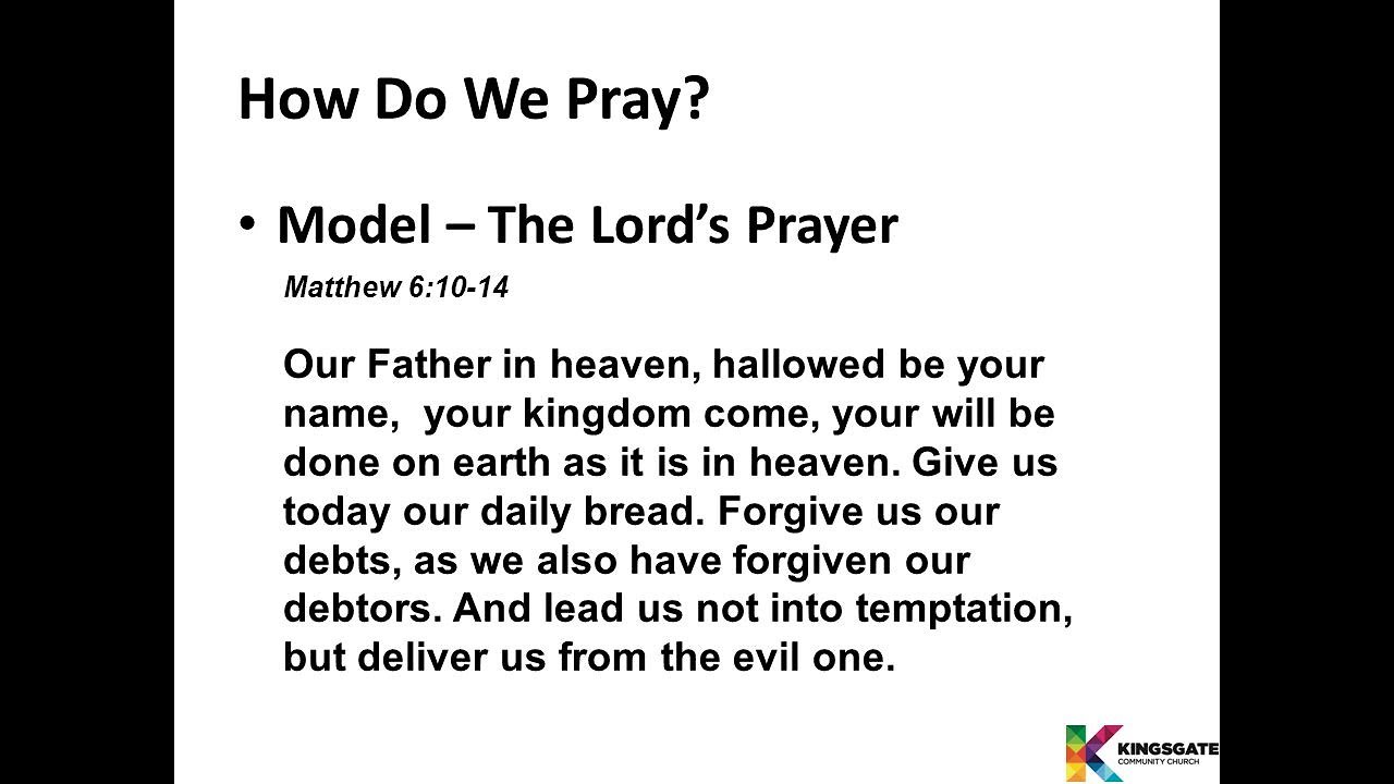 daily bible verse day 1-The Model Prayer - YouTube