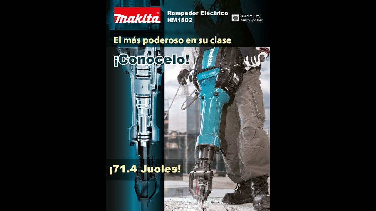 Conoce el Nuevo Demoledor Makita HM1802 - HM1812 - YouTube