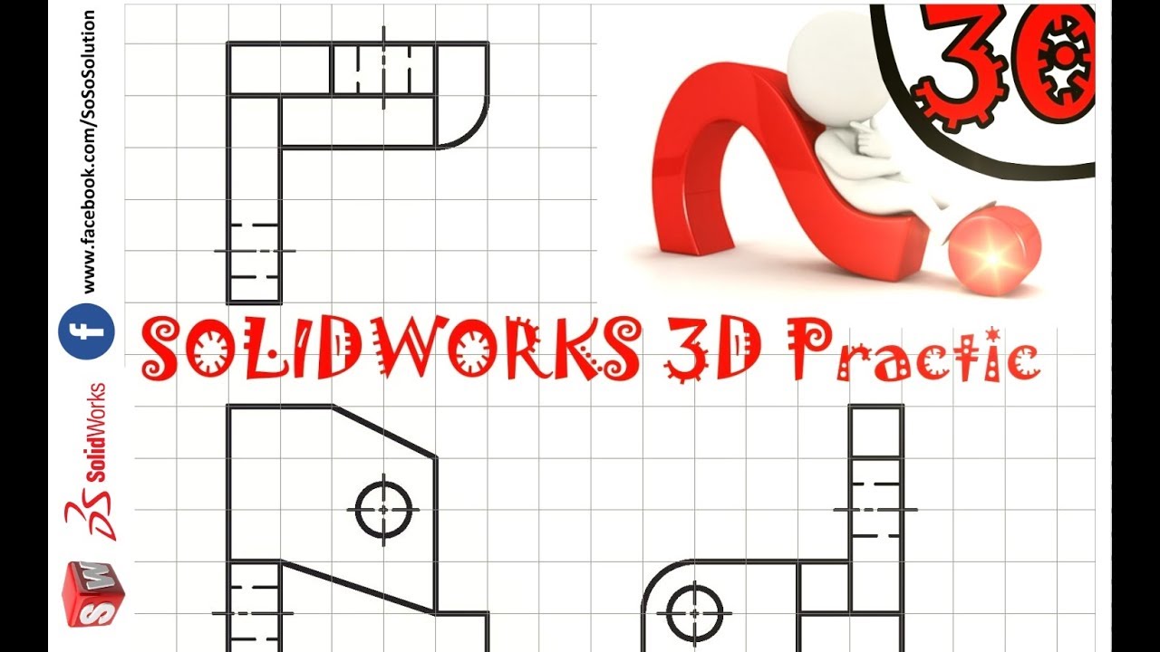 [Practice 30] SOLIDWORKS 3D basic for beginner - YouTube