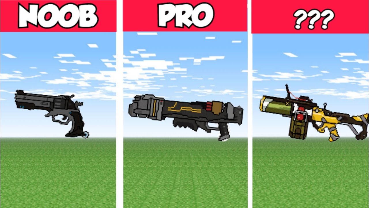 NOOB Vs PRO GUNS IN MINECRAFT - YouTube