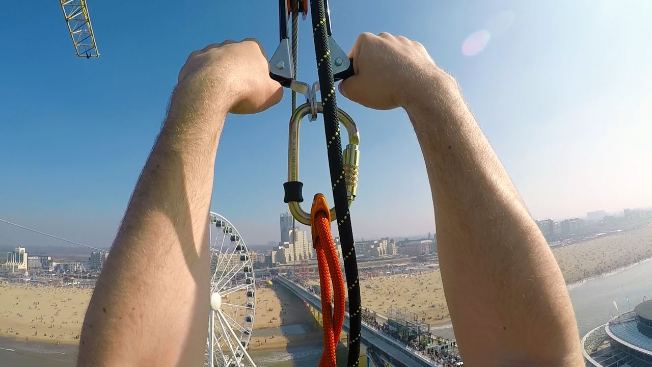 ZIPLINING AT THE BEACH IS AWESOME! - YouTube