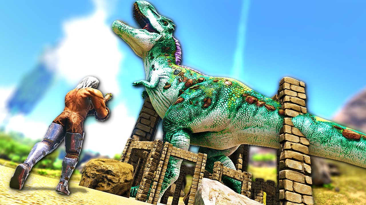 I Trapped and Tamed an ENORMOUS APEX T-REX in Hardcore ARK Survival ...