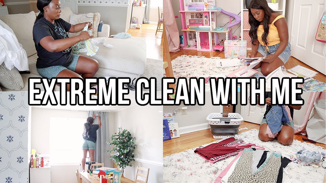 EXTREME CLEAN WITH ME! MINI HAUL, ORGANIZING SCHOOL STUFF, LAUNDRY ...