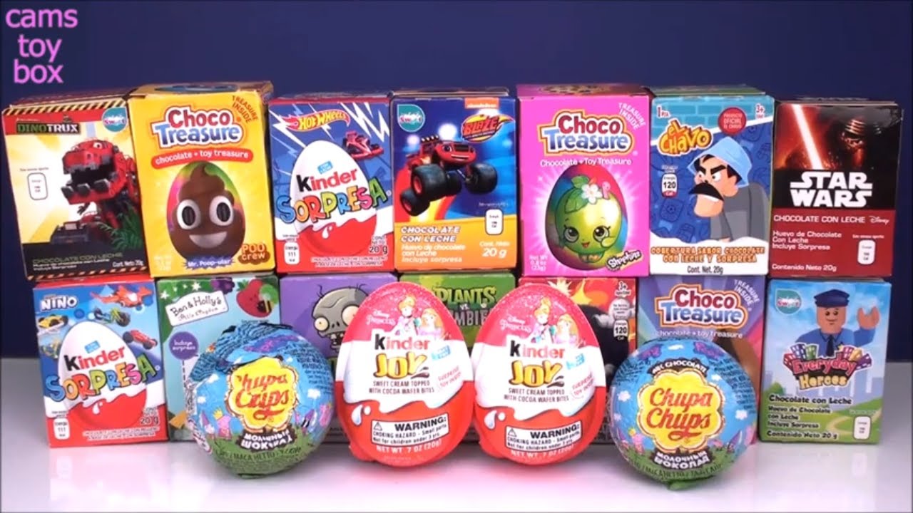 Chocolate Surprise Kinder EGGS TOYS Opening El Chavo Peppa Pig PJ MASKS ...