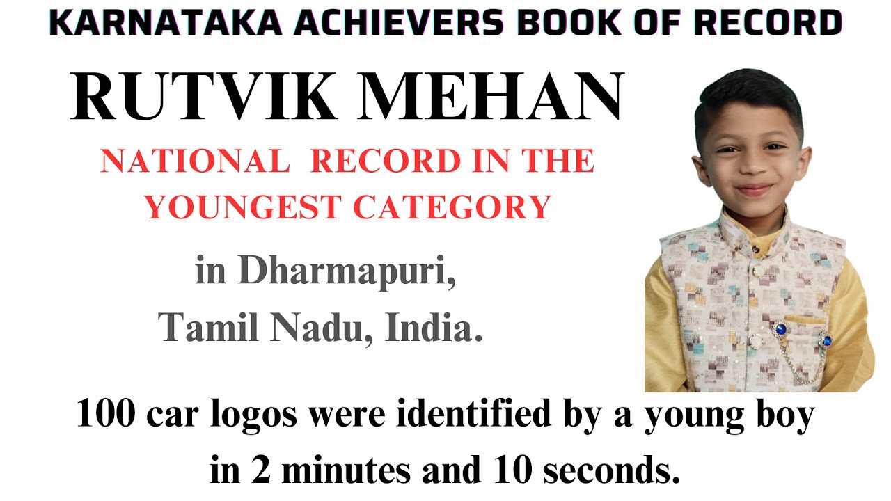 RUTVIK MEHAN l 100 car logos were identified by a young boy in 2 ...