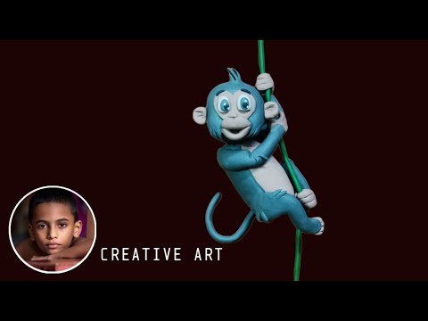 Monkey clay modeling / easy clay art / creative clay videos ...