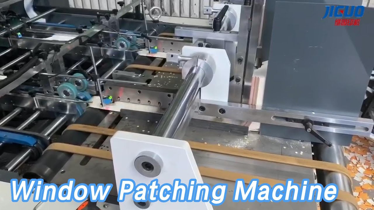 Paper Carton Window Patching Machine Pasting 11000s/H 100 × 100mm - YouTube