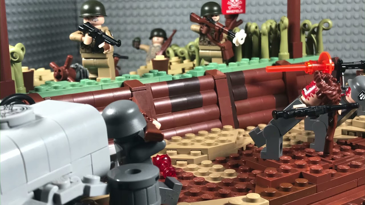 Lego WW2 Moc | US paratroopers storm a German position mini time lapse ...