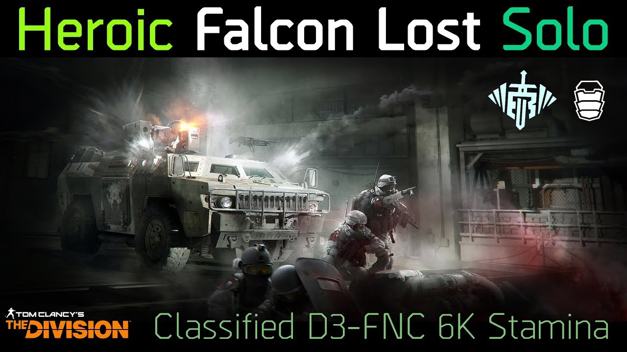 The Division 1.8 | Heroic Falcon Lost Solo | 6K Stamina D3-FNC - YouTube