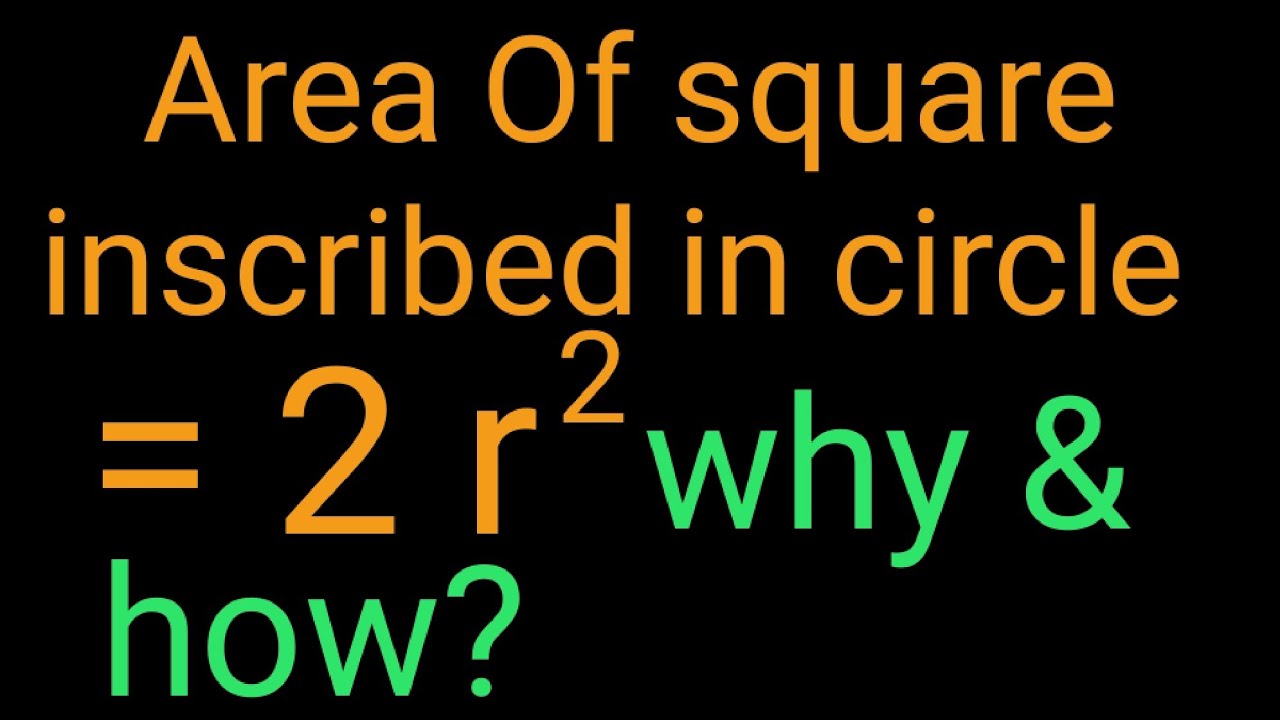 Short Trick ( Area of square inscribed in a circle ) - YouTube