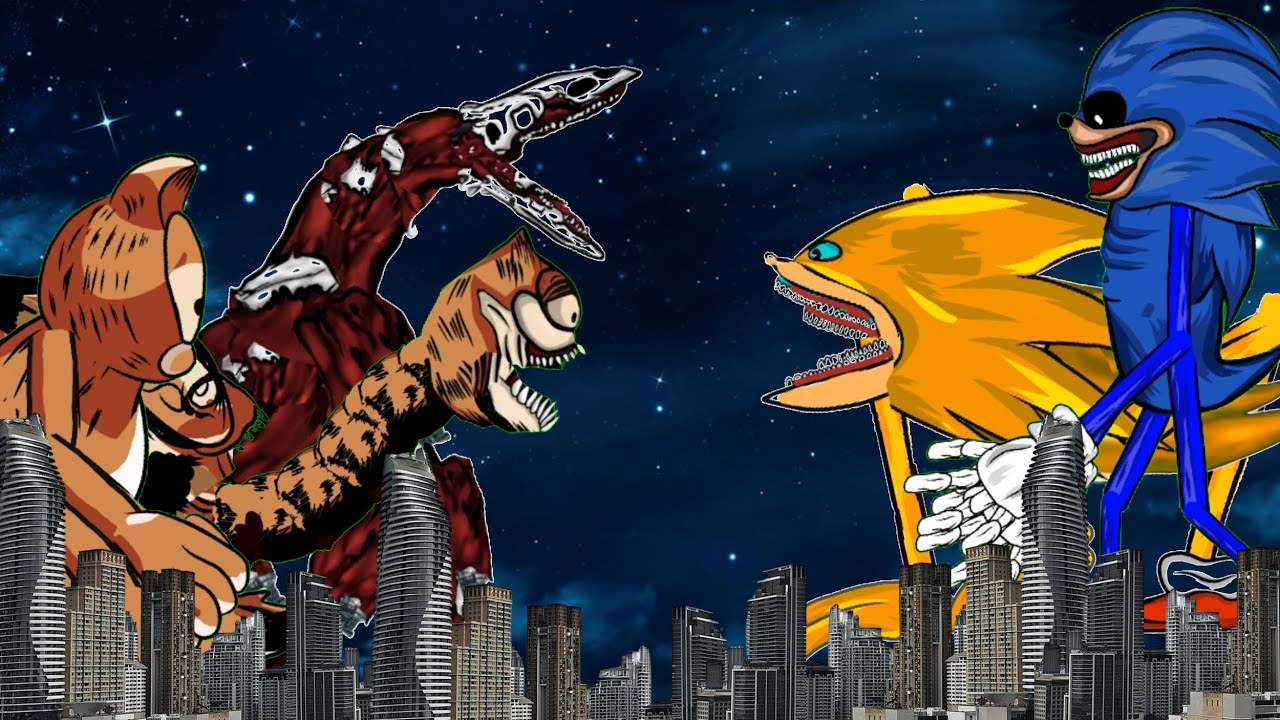 Shin Sonic Tapes Vs Gorefield, Infected Sky, Shadow The Hedgehog ...