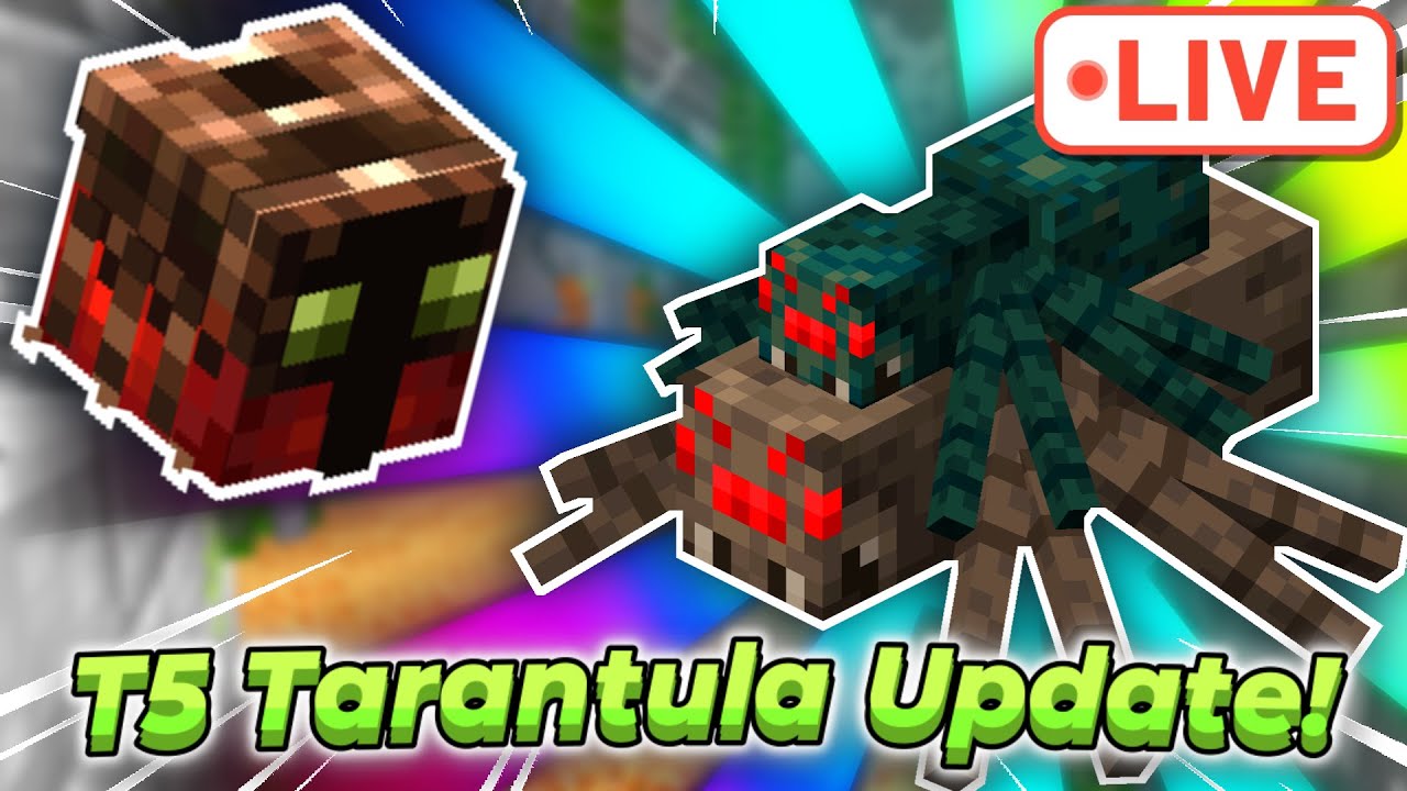 🔴 T5 Tarantula Grinding!!! (Level 516) 🔴 Hypixel SkyBlock LIVE - YouTube