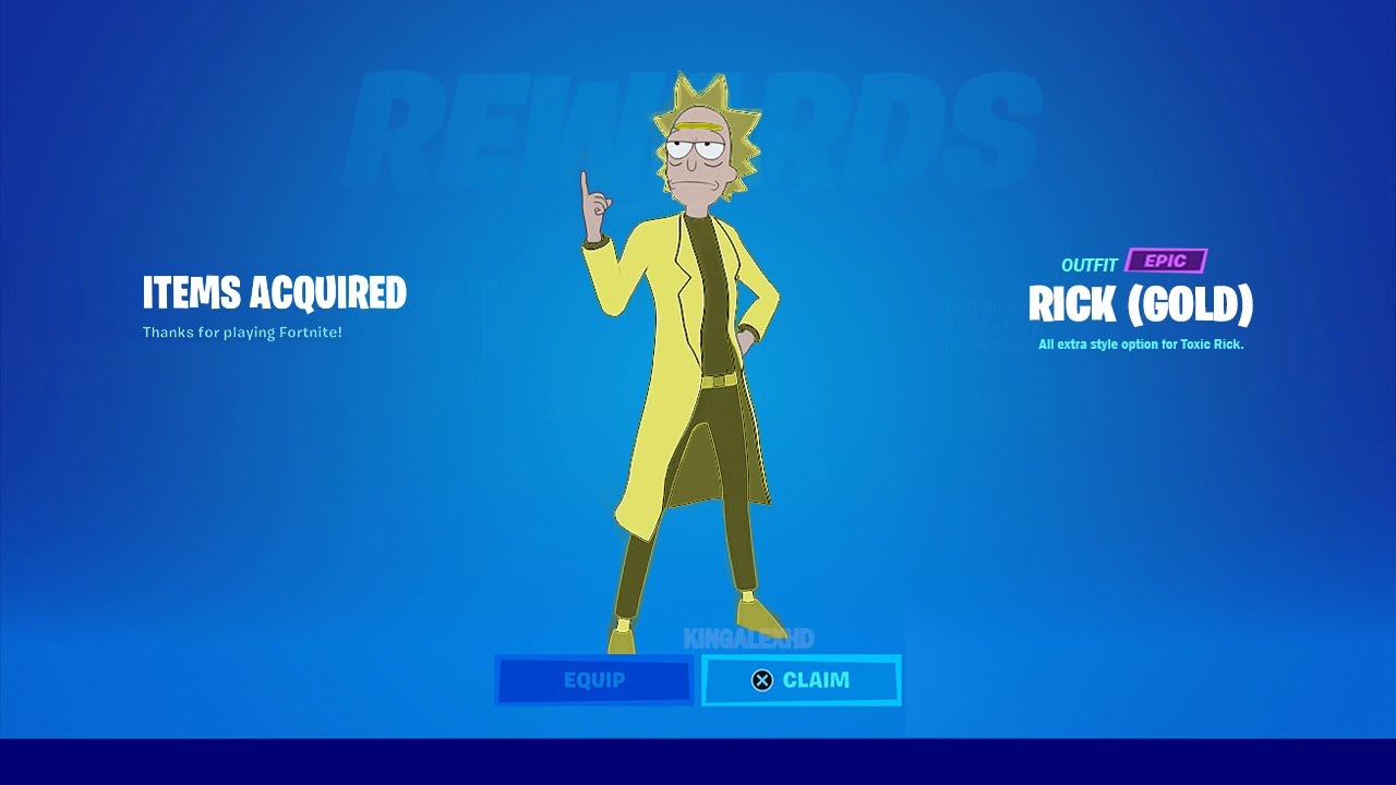 How To Get Gold Rick Skin FREE In Fortnite! (Unlock Gold Rick Sanchez ...
