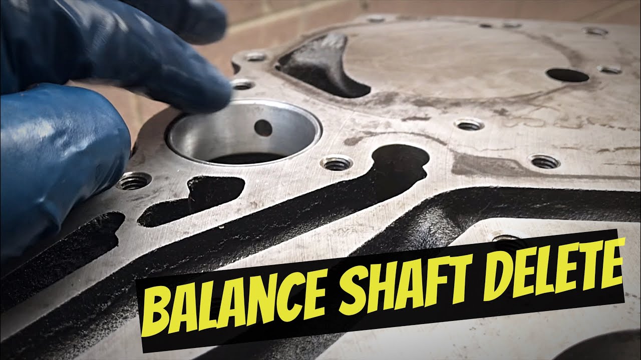 Balance shaft delete part one, setting up the bearings - YouTube