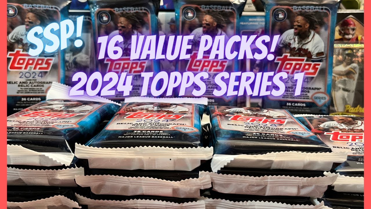 16 Value Packs of 2024 Topps Series 1 ⚾️ SSP Pull! 36 Cards Per Pack ...