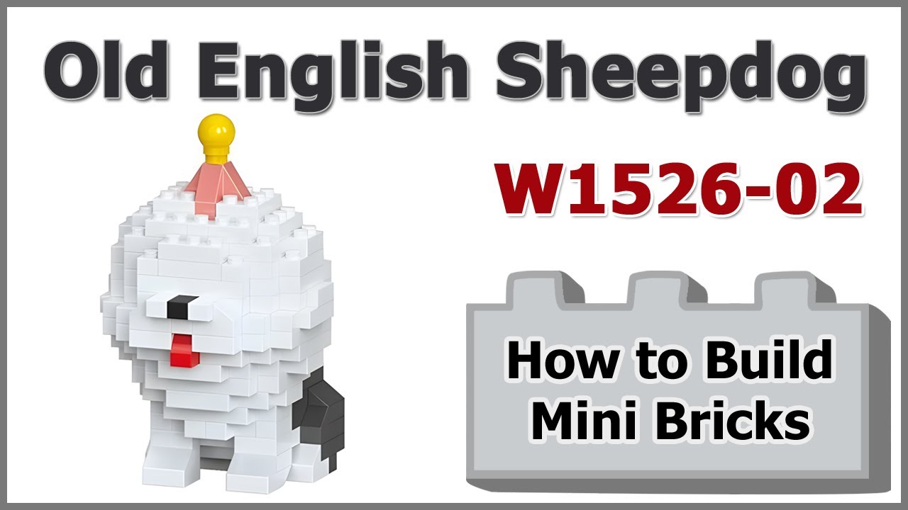 How to Build Mini Blocks Old English Sheepdog W1526-02 Review ...