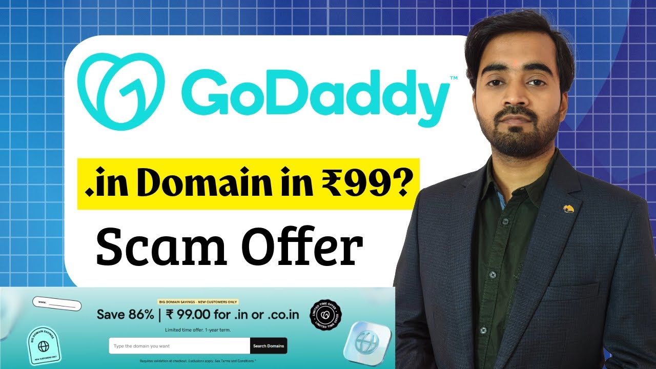 GoDaddy ₹99 Domain Offer Scam? 😱 Truth Behind .IN Domain Deal - YouTube