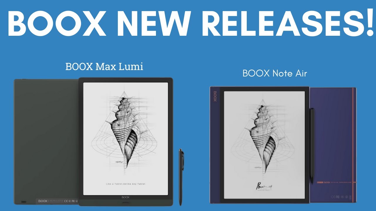 BOOX New Releases BOOX Max Lumi & BOOX Note Air - YouTube