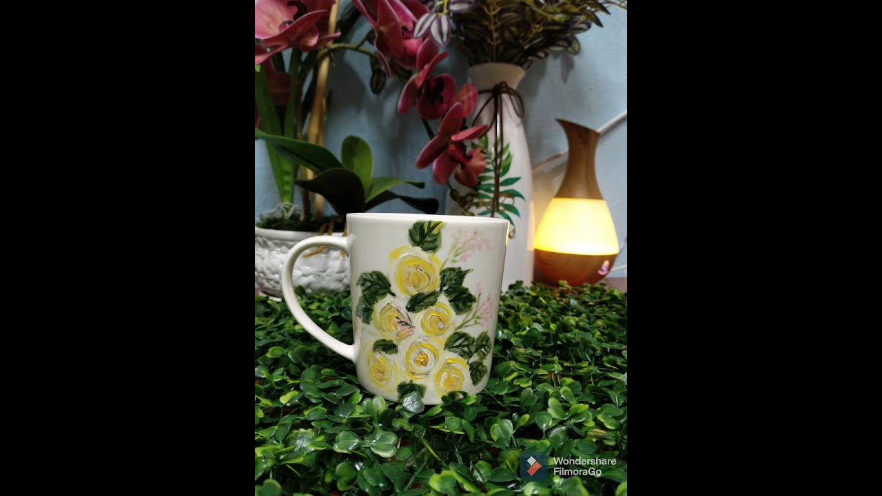 Mug lukisan tangan - YouTube