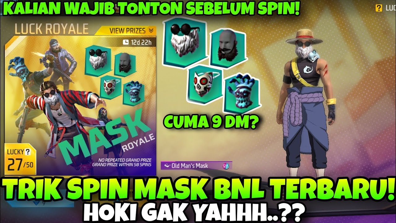 TRIK HOKI SPIN JENGGOT BNL TERBARU !! TRIK SPIN MASK ROYAL TERBARU ...