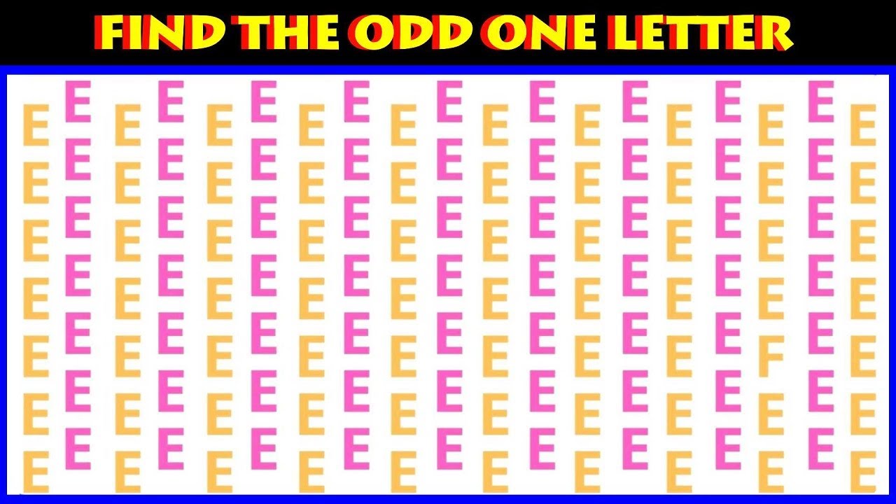 Find The Odd One Letter | Find The Odd One Out - YouTube