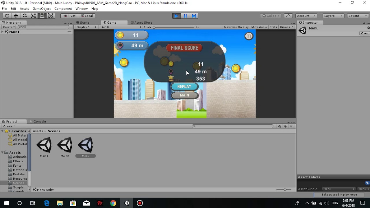 Demo game SpiderRun-Game 2D - YouTube