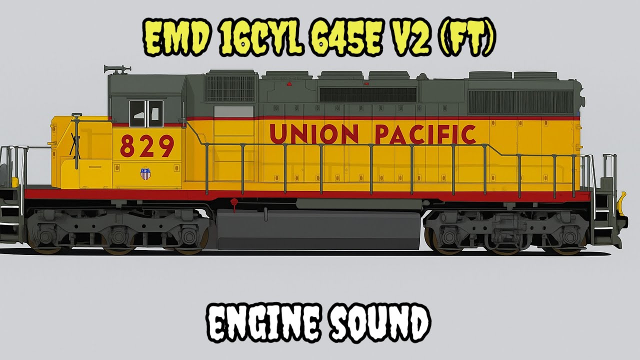 Engine Sound | EMD 16cyl 645E V2 (FT) - YouTube