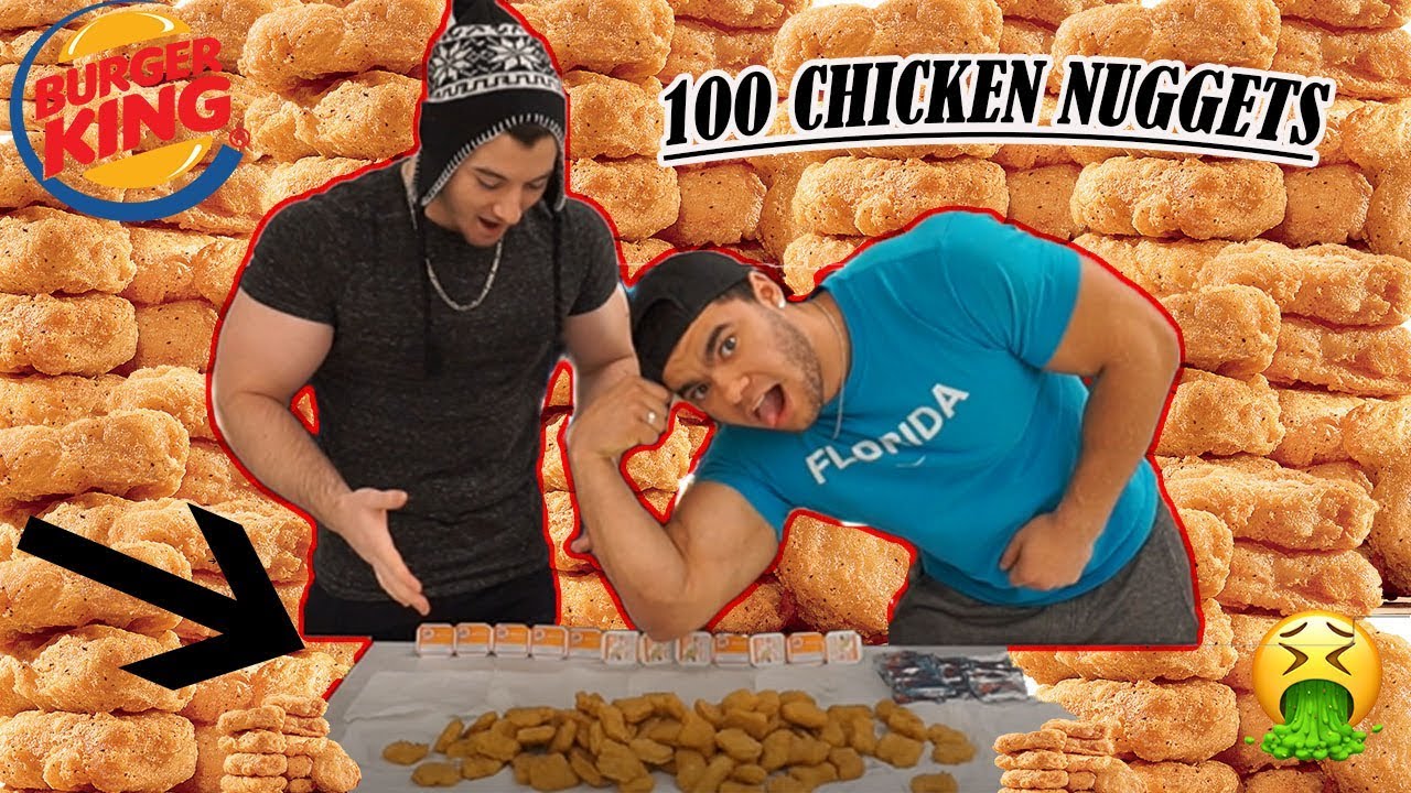 100 CHICKEN NUGGET CHALLENGE *BODYBUILDERS* - YouTube