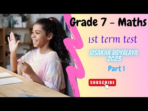 grade 7 maths English medium | grade 7 first term test | education wamh ...