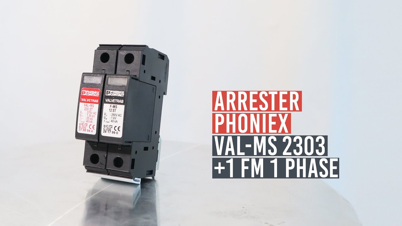 Arrester Phoenix VAL-MS 2303 +1 FM (1 Phase) - YouTube