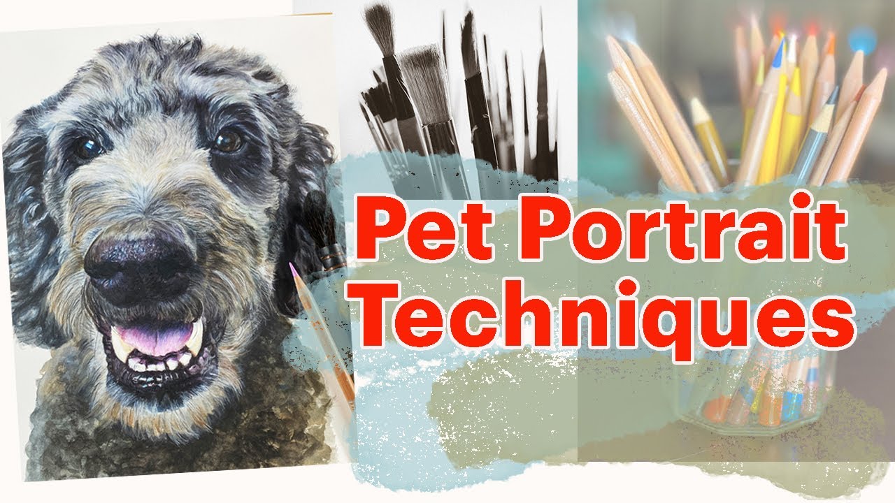 Pet Portrait with Colored Pencils and Watercolor Tutorial, Colored ...