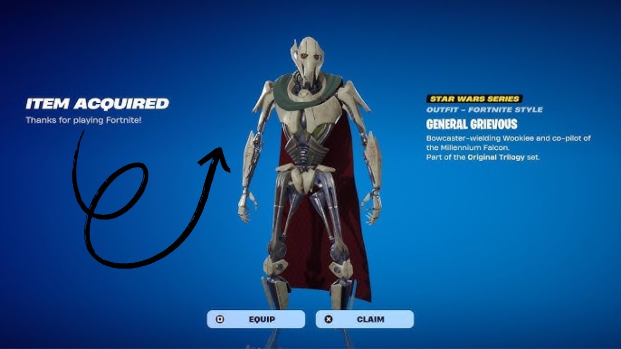 How to Get GENERAL GRIEVOUS SKIN in Fortnite! - YouTube