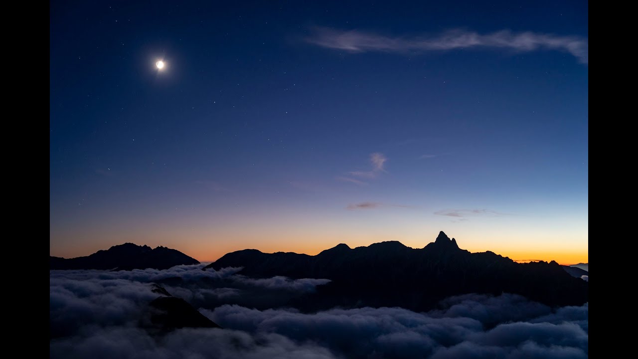 Sunset to Dawn at the summit of Mt.Otensho - YouTube