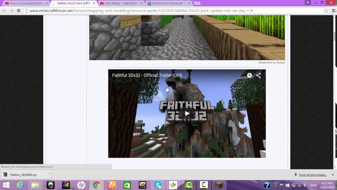 how to download faithful 32x32 texture pack for minecraft - YouTube
