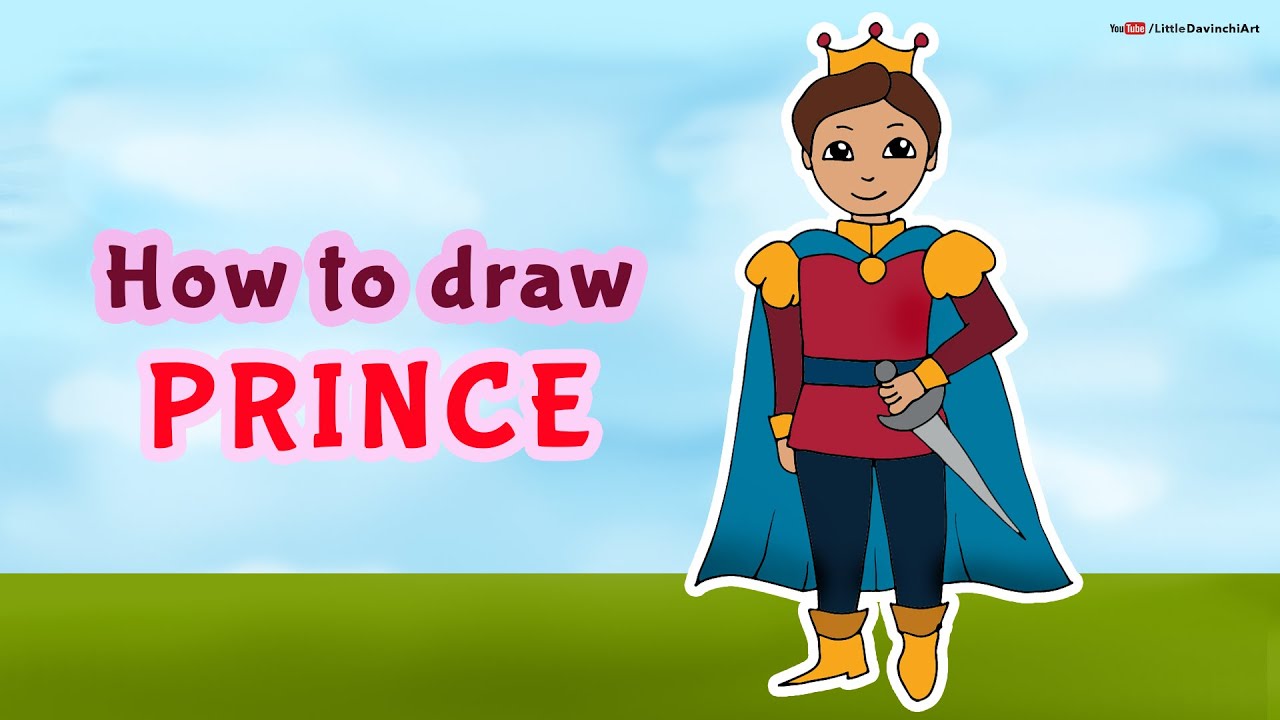 How to draw Prince | Easy drawing tutorial for kids - YouTube