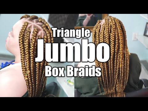 Triangle Jumbo Box Braids - YouTube