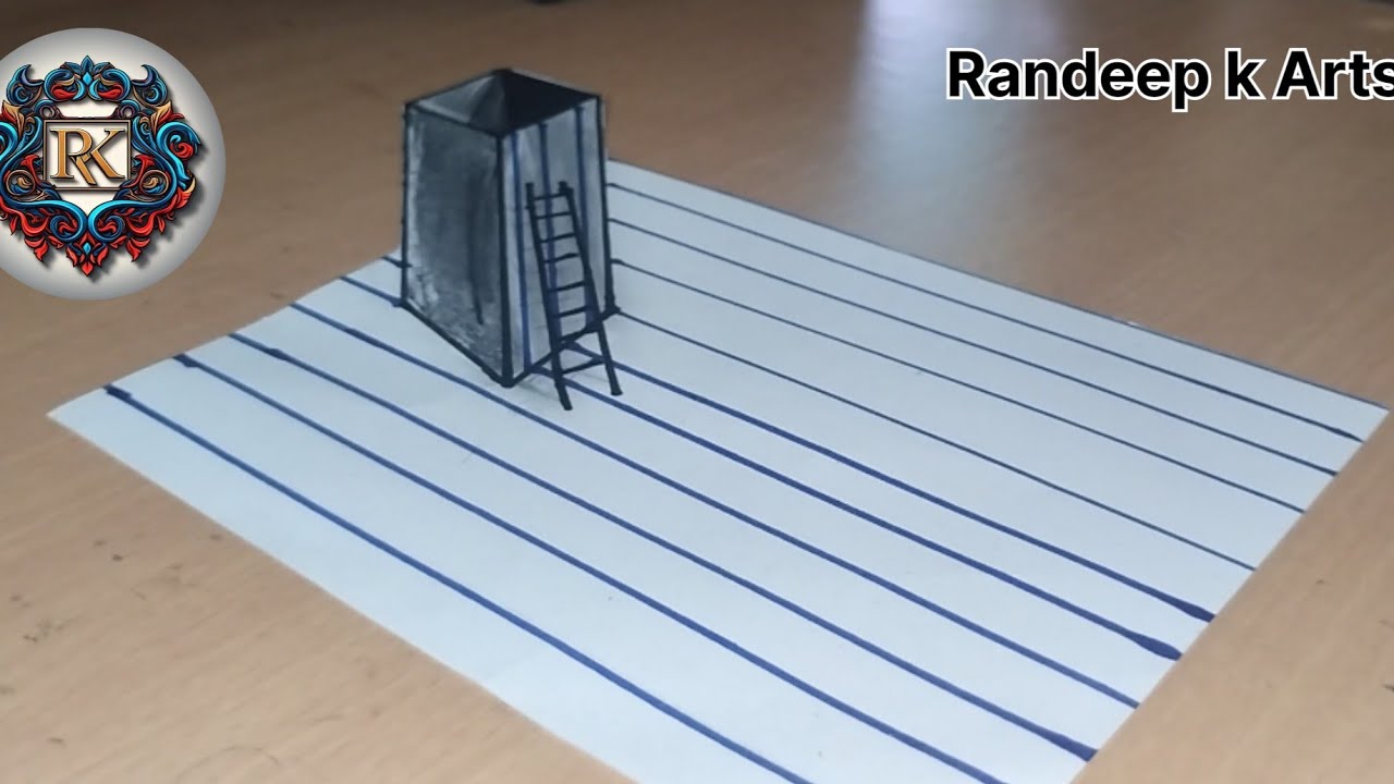 "Mind-Bending 3D Illusion Cube Drawing – You Won’t Believe It’s 2D!"# ...