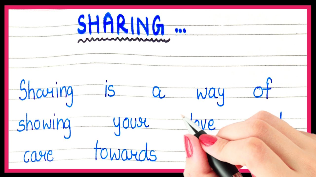 Essay on Sharing in english | Sharing par essay | Sharing essay in ...