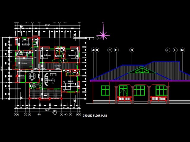 House Plan Autocad Drawing
