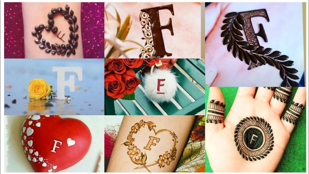 F alphabet mehndi designs|| F letter wallpapers|| F letter tattoos|| F ...