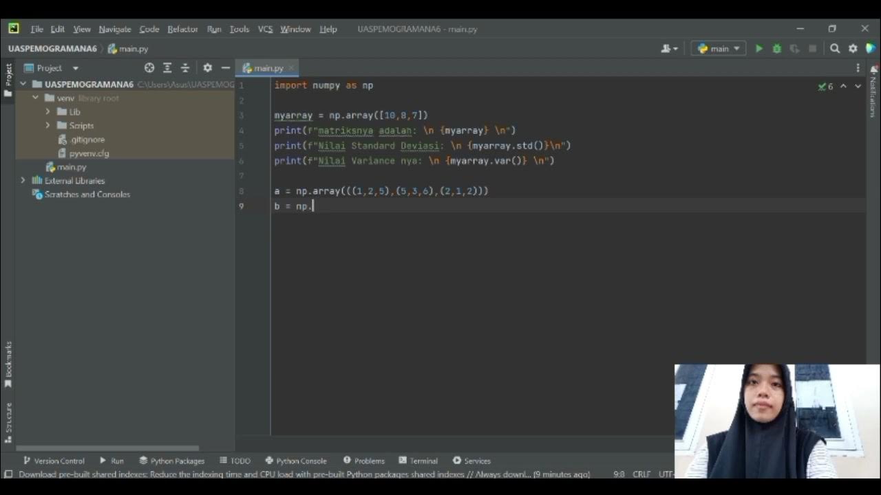 Program Penyelesaian Perkalian Matriks Menggunakan Aplikasi Pycharm ...